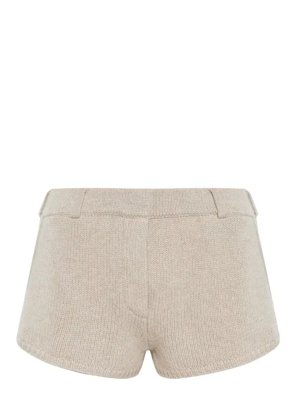 LISA YANG Annora High-waisted Cashmere Shorts - Beige