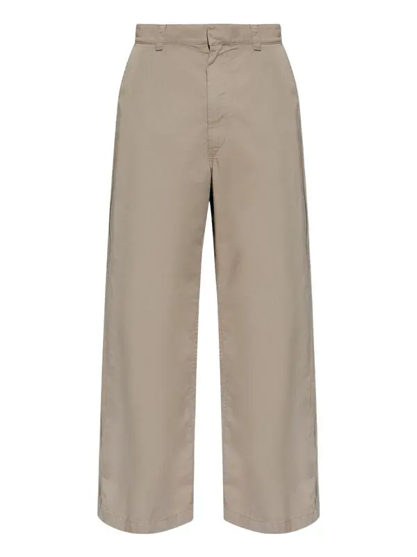 Balenciaga Straight-leg Cotton Trousers - Brown
