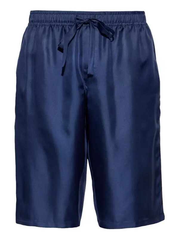 Dolce & Gabbana Silk Shorts - Navy Blue