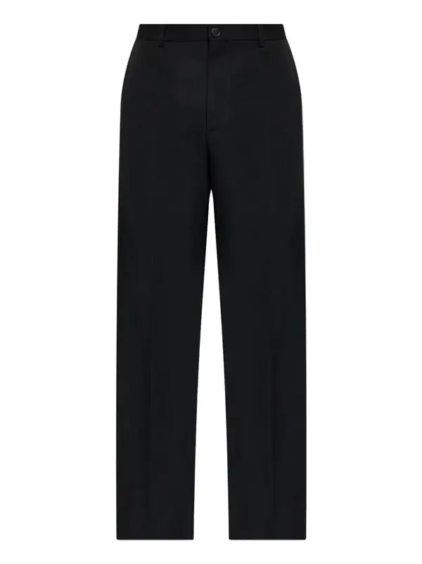 Balenciaga Straight-leg Wool Trousers - Black