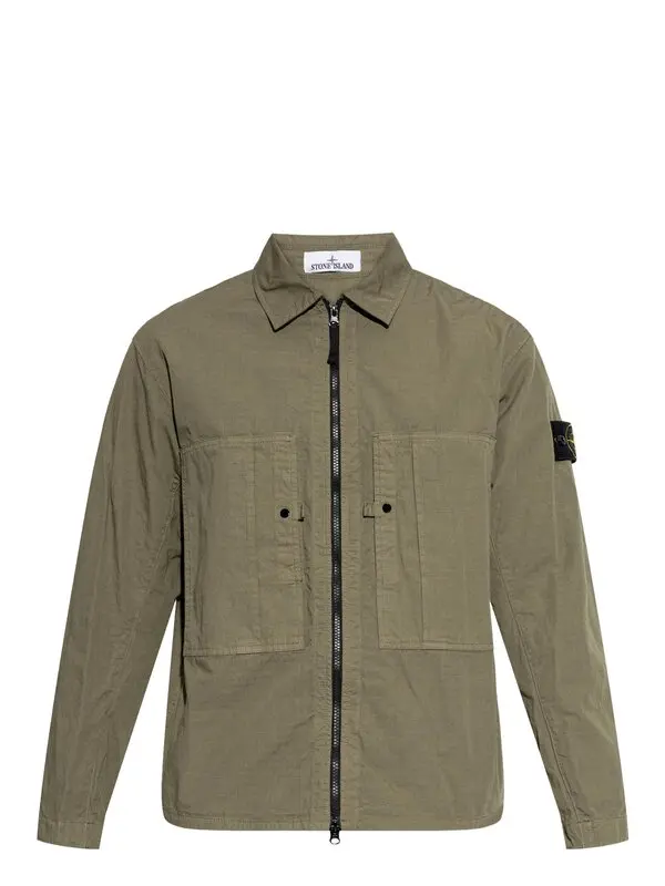 Stone Island Lightweight Ripstop Jacket - Green