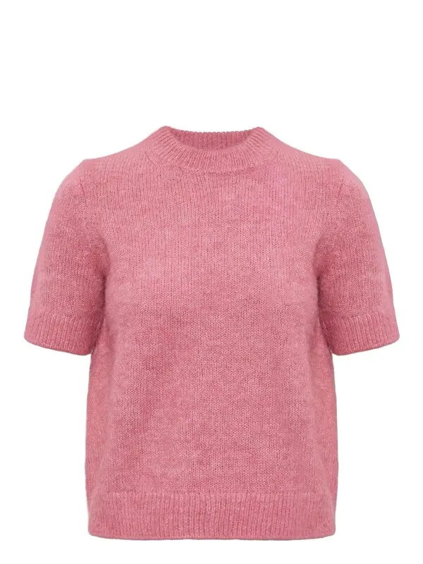 Michael Kors Short-sleeved Turtleneck Sweater - Pink