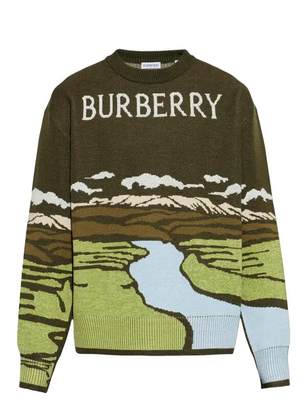 Burberry Langdon Artistic Landscape Sweater - Brown