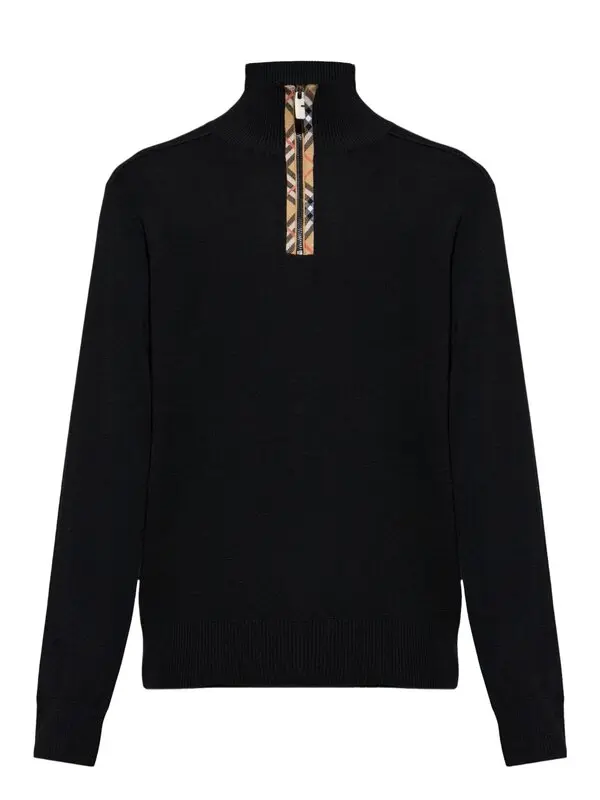 Burberry Wool Turtleneck Sweater - Black