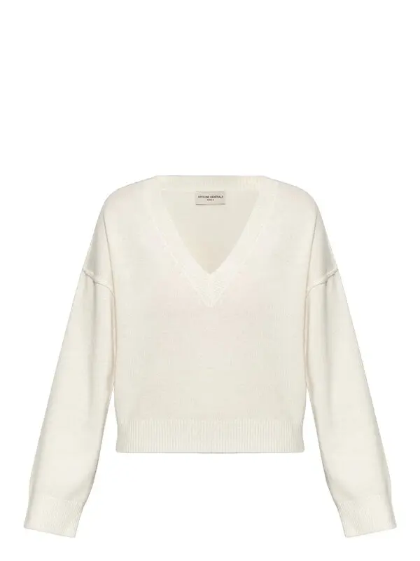 Officine Générale Cashmere 'misty' Sweater - Cream