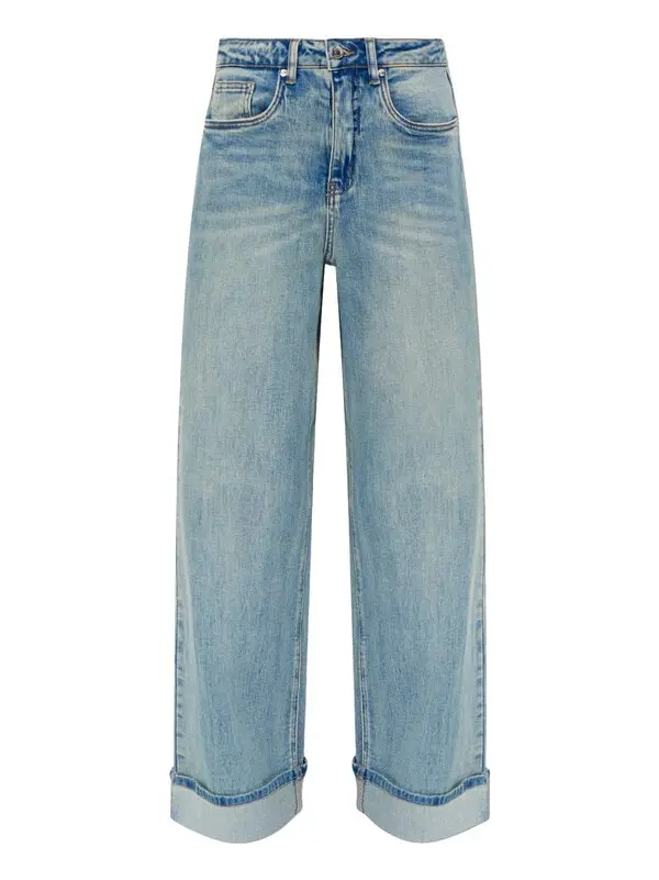 GESTUZ Gzsara Straight-leg Jeans With Wide Cuff - Blue
