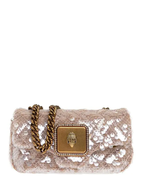 Kurt Geiger Long Nano Pimlico Sequin Shoulder Bag - Beige