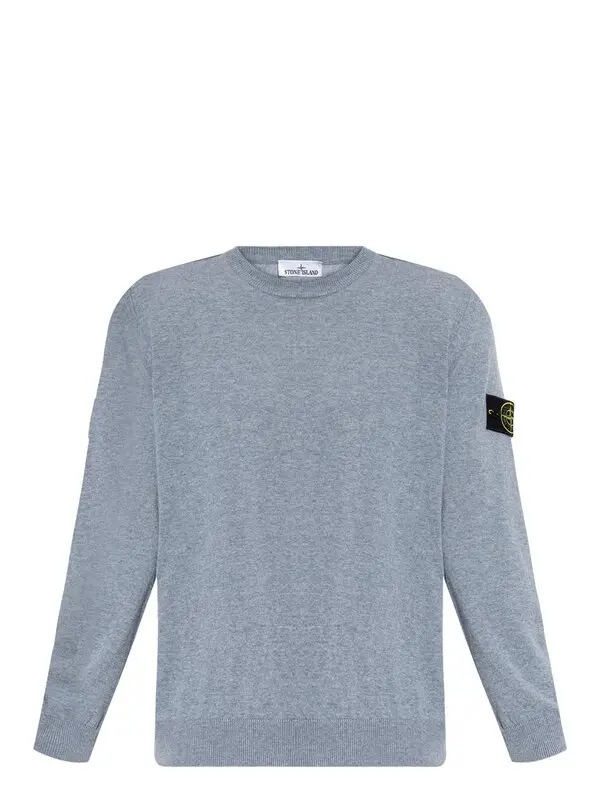 Stone Island Wool Crew Neck Sweater - Light Blue