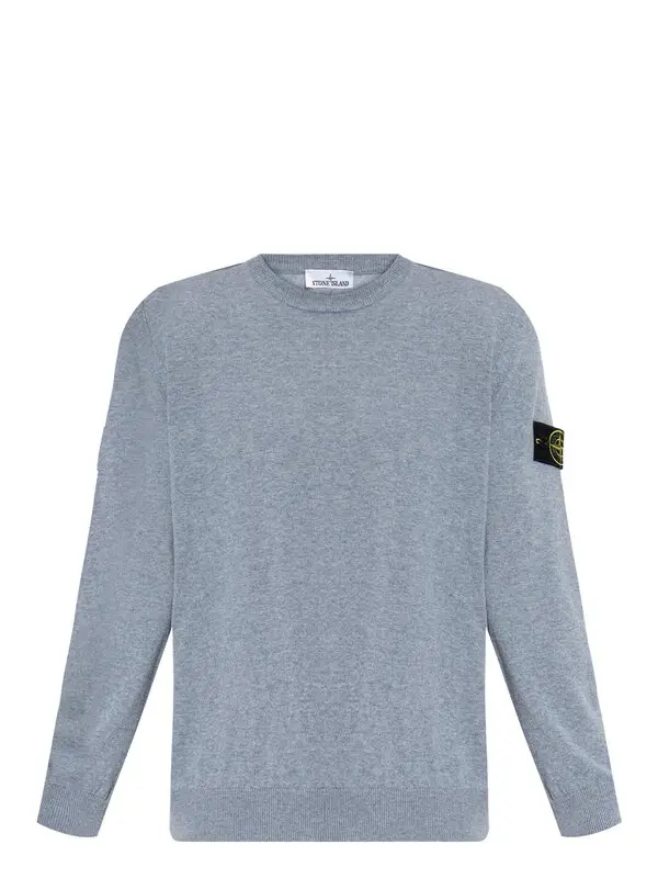 Stone Island Wool Crew Neck Sweater - Light Blue