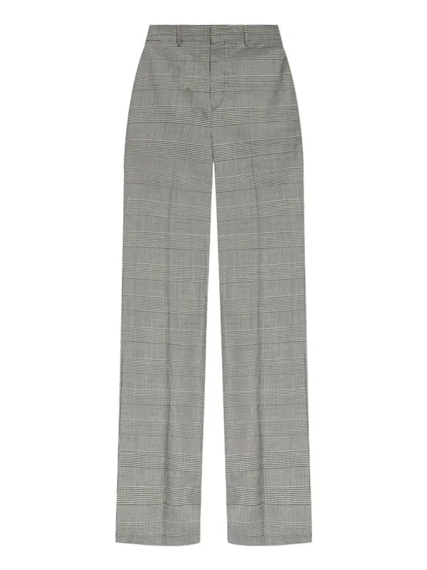 Balmain Houndstooth Wool Trousers - Grey