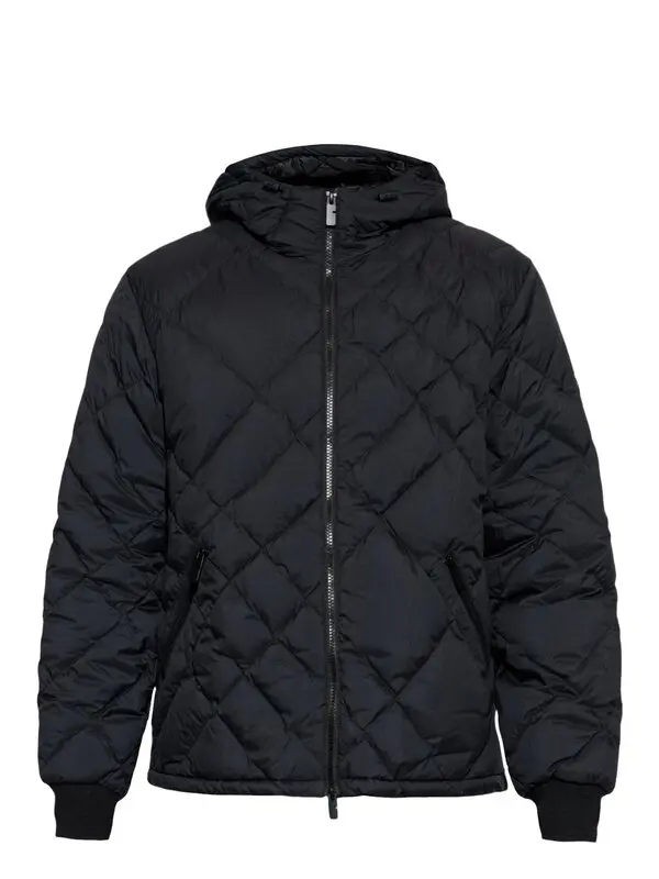 Burberry Diamond-quilted Down Jacket - Black
