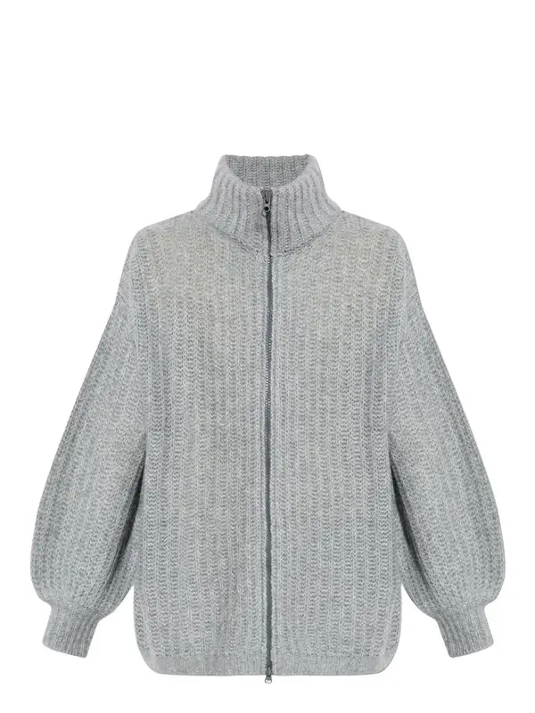 LISA YANG Moralie Cashmere And Silk Cardigan - Grey