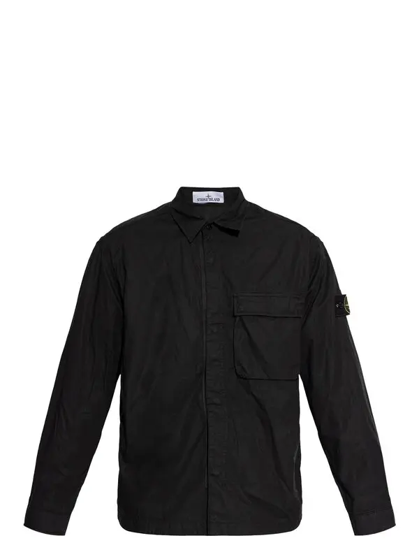 Stone Island Shirt With Pocket - Black