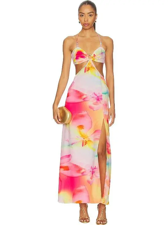 KULANI KINIS Maxi Dress - Frangipani Swirl