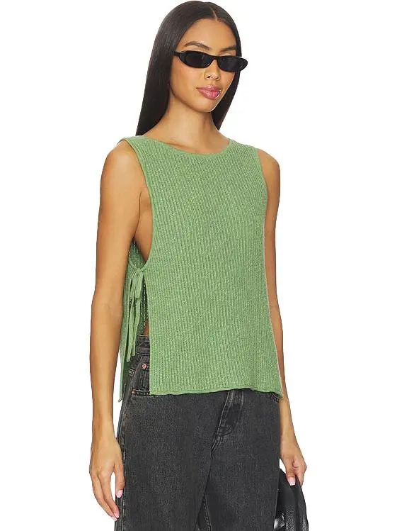 Free People Lizzie Sweater Top - Green Eyes