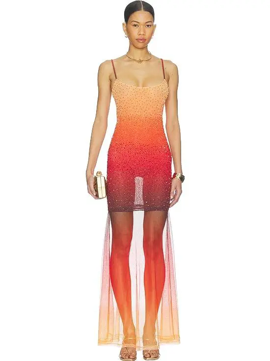 LESLIE AMON Sunset Flow Dress - Sunrise