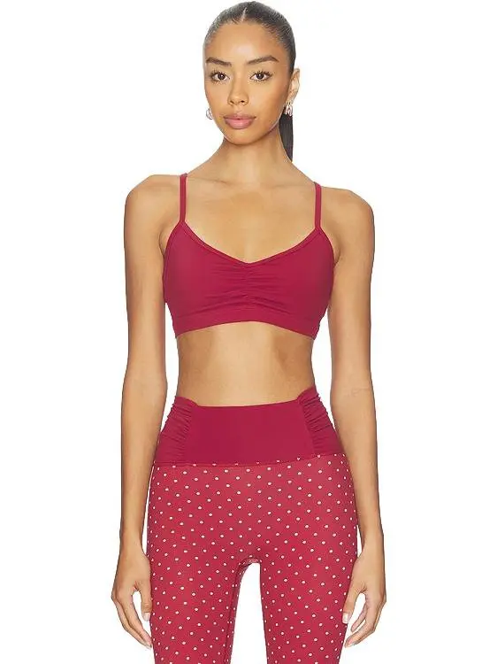 ASTORIA Adjustable Sports Bra In Wine - Merlot