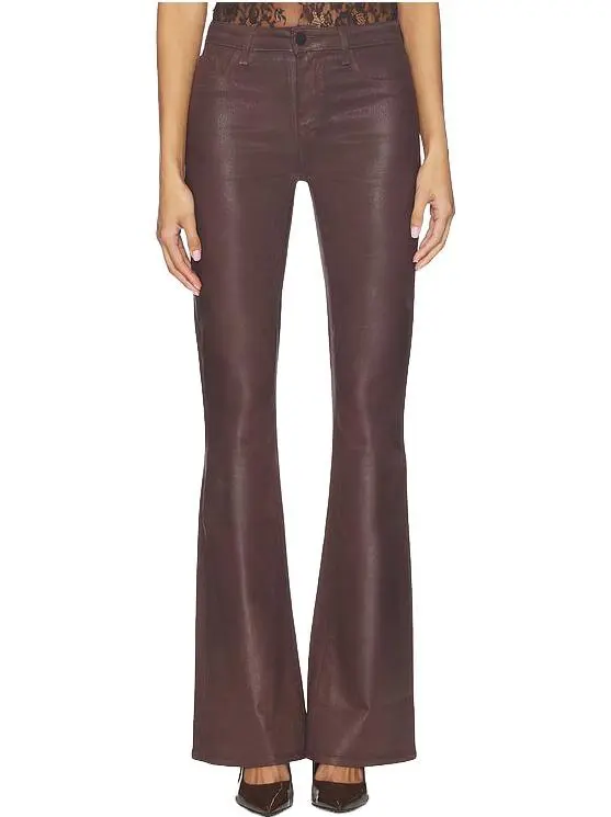 L'Agence Marty High-rise Flare - Chocolate Coated