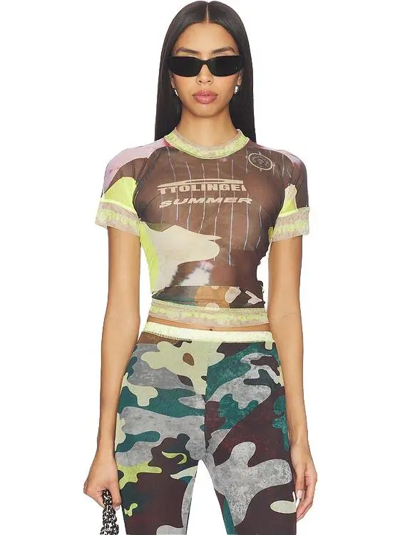 Ottolinger Mesh Otto T-shirt - Print