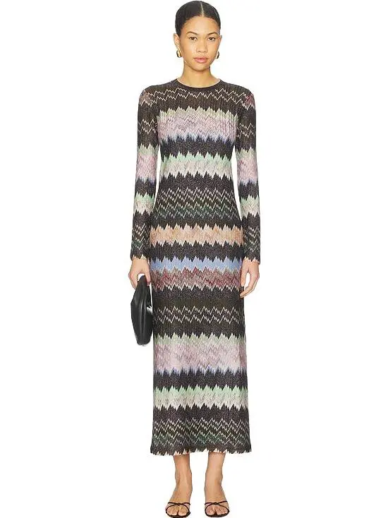 Missoni Long Dress - Multicolor With Black Base