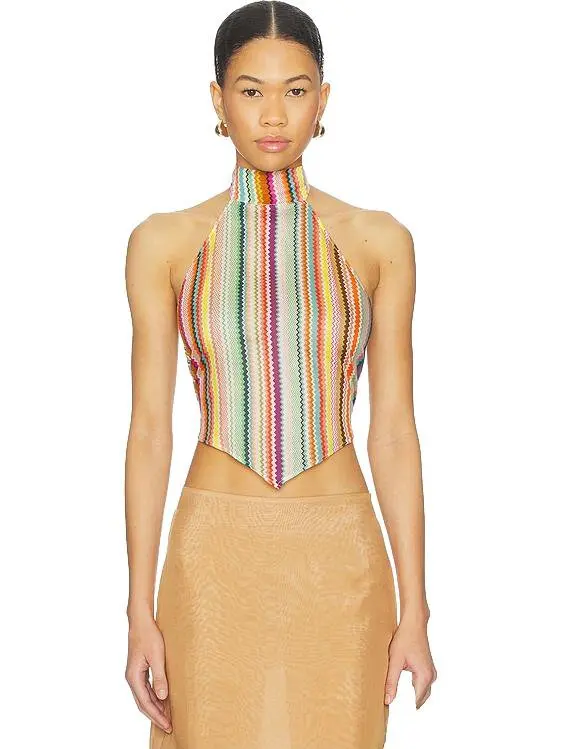 Missoni Halter Top - Multicolor Chevron