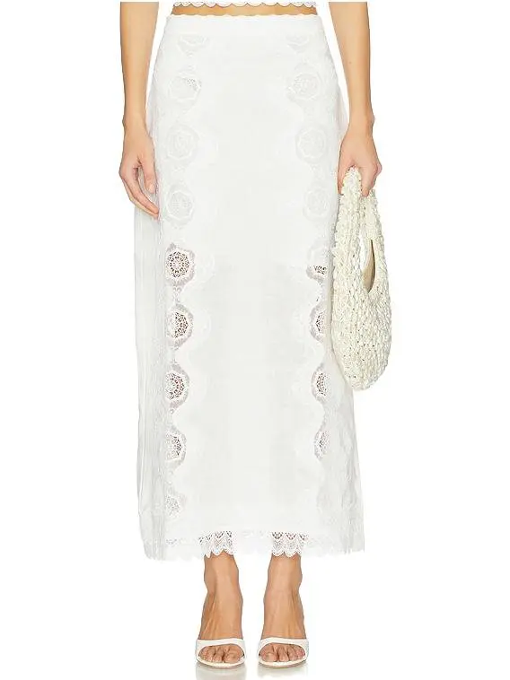 Waimari Lirio Maxi Skirt - White