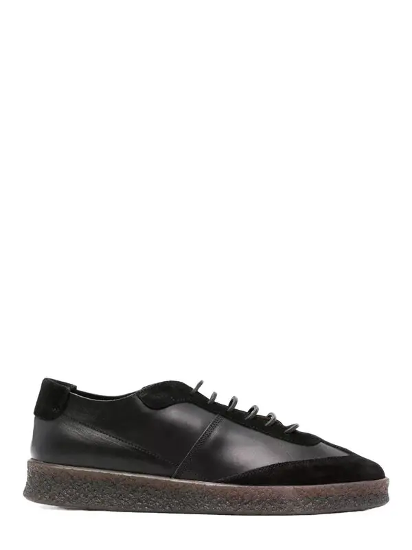 BUTTERO® Logo-embossed Leather Derby Shoes - Black