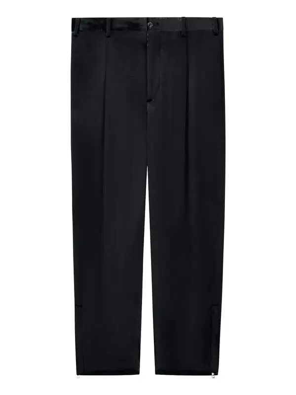 Giorgio Armani Velvet Single-pleated Trousers - Black