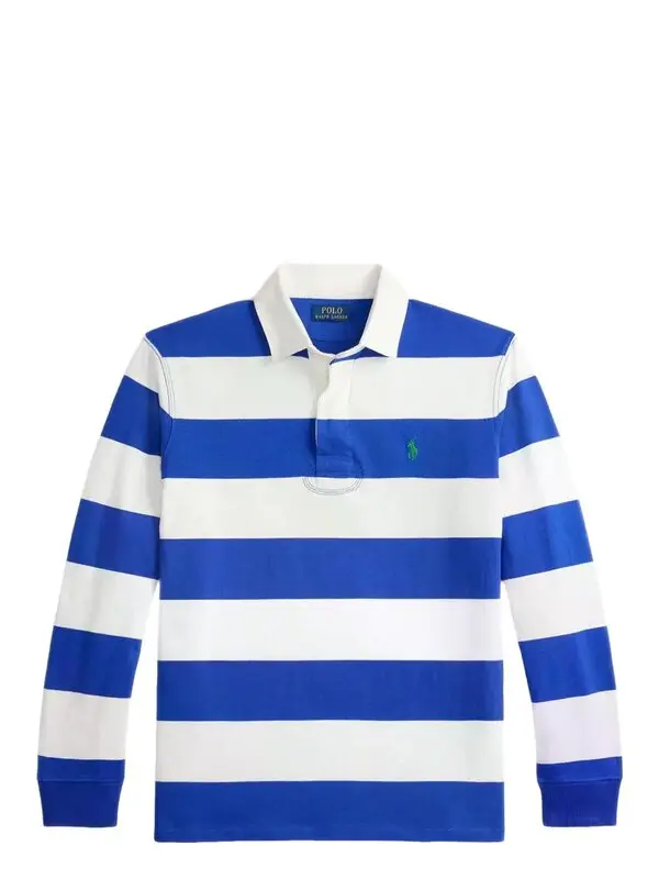 Polo Ralph Lauren Striped Long-sleeved Rugby Shirt - Blue