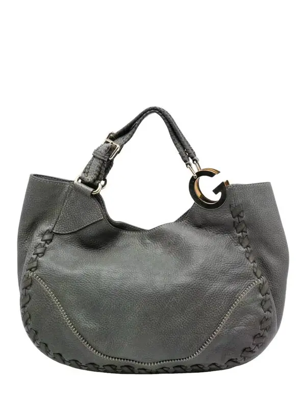 Gucci Leather Charlotte Tote Bag - Grey