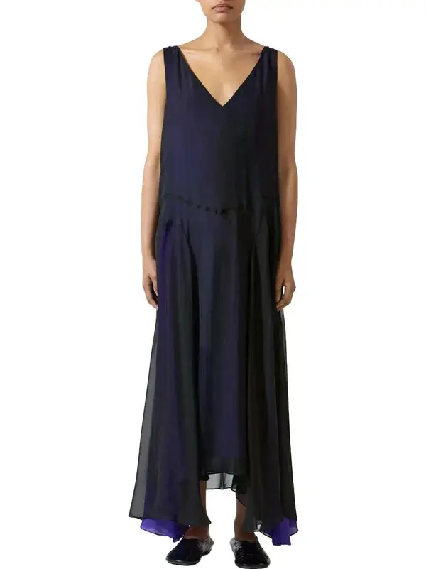 KALLMEYER V-neck Maxi Dress - Blue