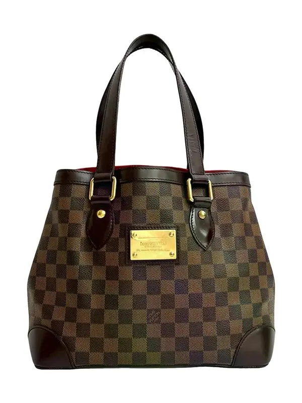 LOUIS VUITTON 2007 Damier Ebene Hampstead Pm Tote Bag - Brown