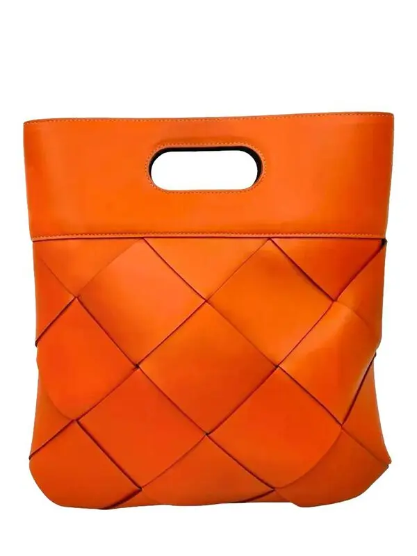 Bottega Veneta 2012-2025 Small French Calfskin Slip Tote Bag - Orange