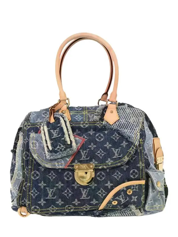 LOUIS VUITTON 2007 Bowly Monogram Patchwork Handbag - Blue