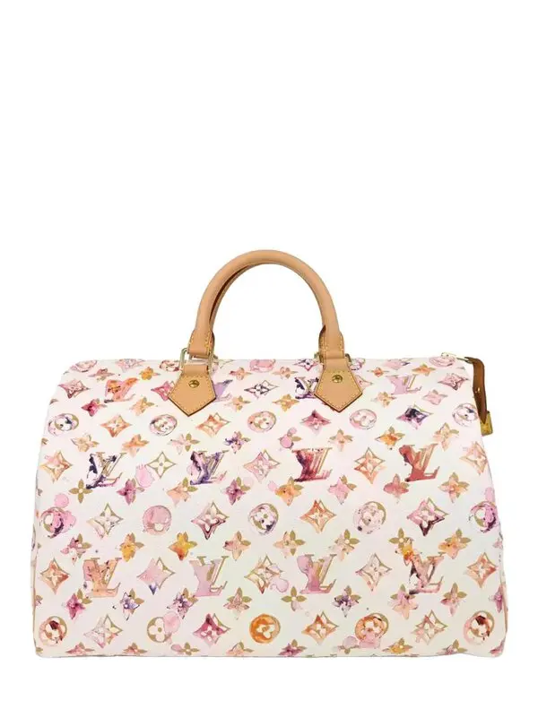 LOUIS VUITTON 2008 35 Speedy Monogram Handbag - White