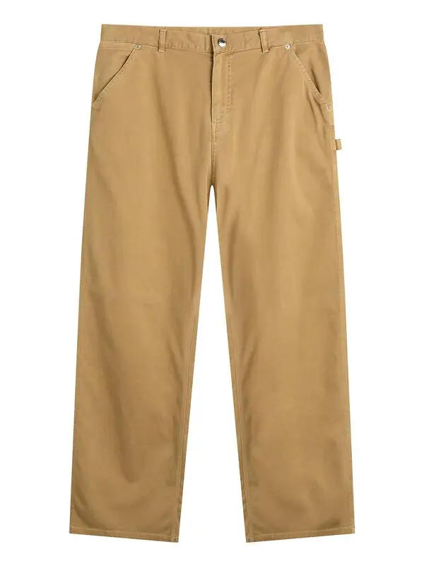Moncler Gabardine Cotton Cargo Trousers - Brown