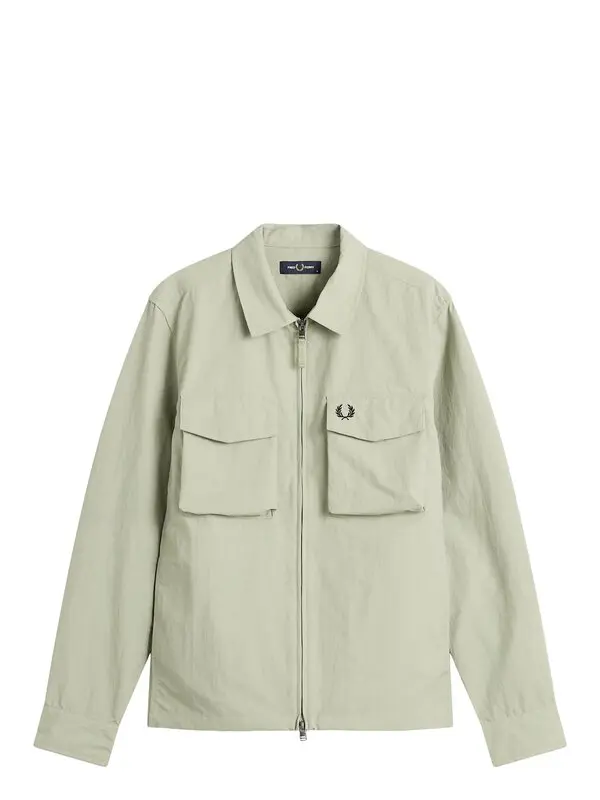 Fred Perry Ripstop Pocket Overshirt - Seagrass