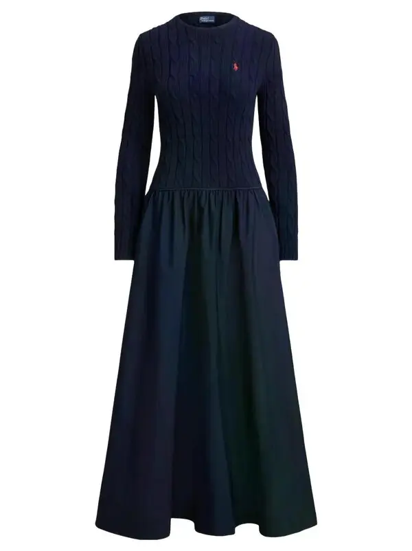 Polo Ralph Lauren Maxi Cable-knit Dress - Blue