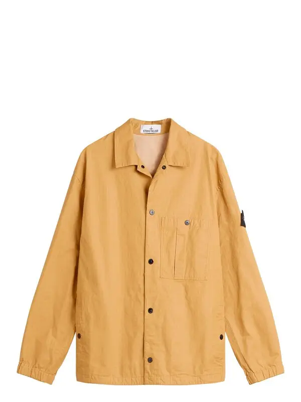 Stone Island Double Coated Cotton Ripstop Shirt Jacket - Mustard