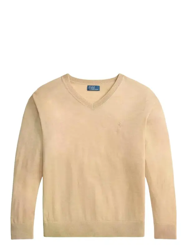 Polo Ralph Lauren V-neck Wool Sweater - Neutrals