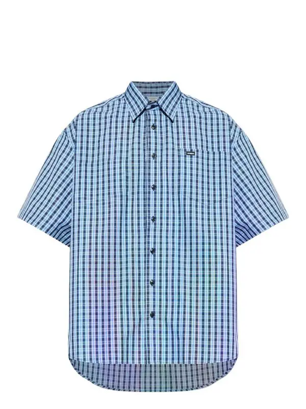 Vetements Check Pocket Shirt - Blue