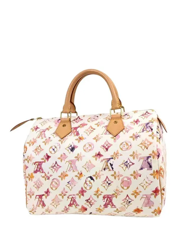 LOUIS VUITTON 2008 30 Speedy Monogram Handbag - White