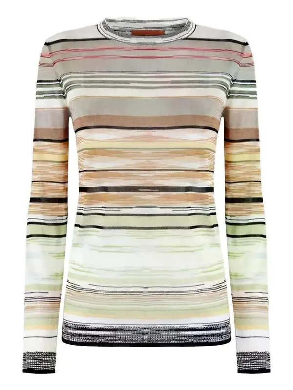 Missoni Striped Crew-neck Sweater - Neutrals