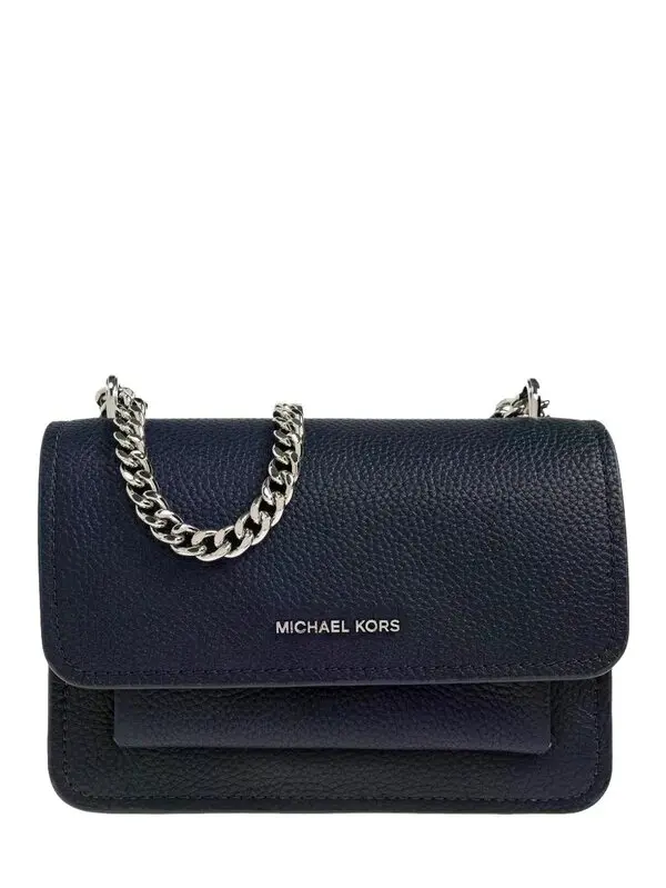 Michael Kors Claire Chain Leather Cross Body Bag - Blue