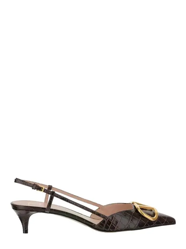 Valentino Garavani Animal-print Vlogo Pumps - Brown