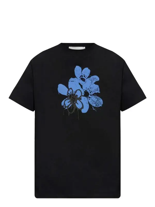 Iceberg Floral-print T-shirt - Black