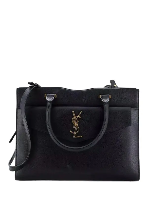 Saint Laurent Uptown Leather Medium Tote - Black
