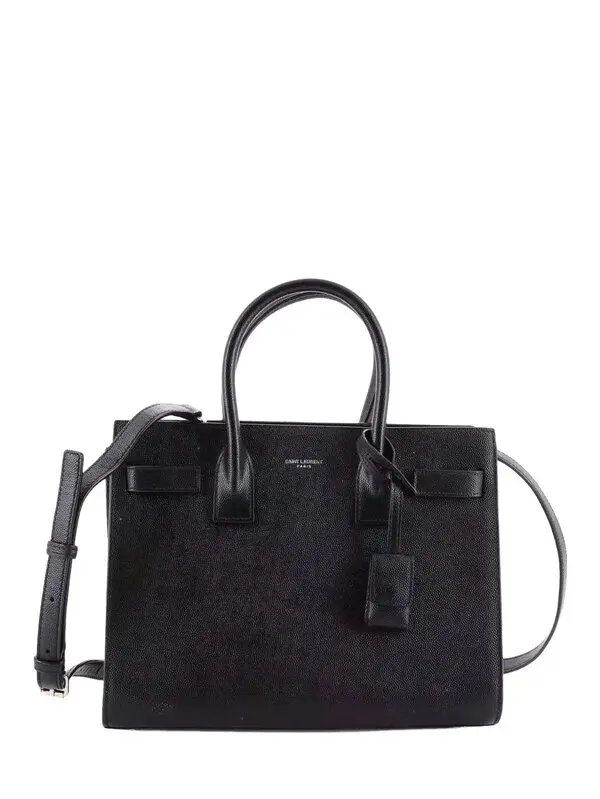 Saint Laurent Sac De Jour Bag Leather Baby Tote Bag - Black