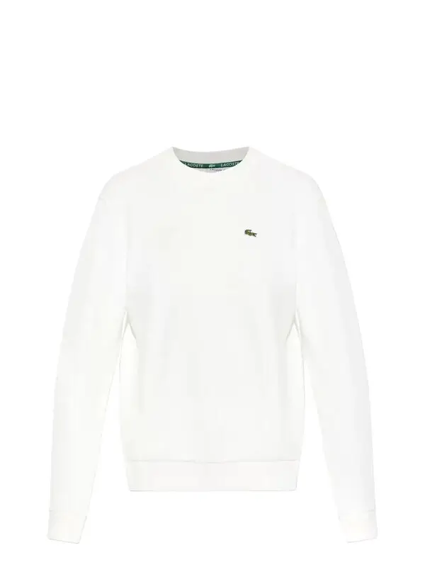 Lacoste Embroidered Crew-neck Sweatshirt - White