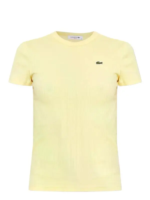 Lacoste Ribbed Logo T-shirt - Yellow